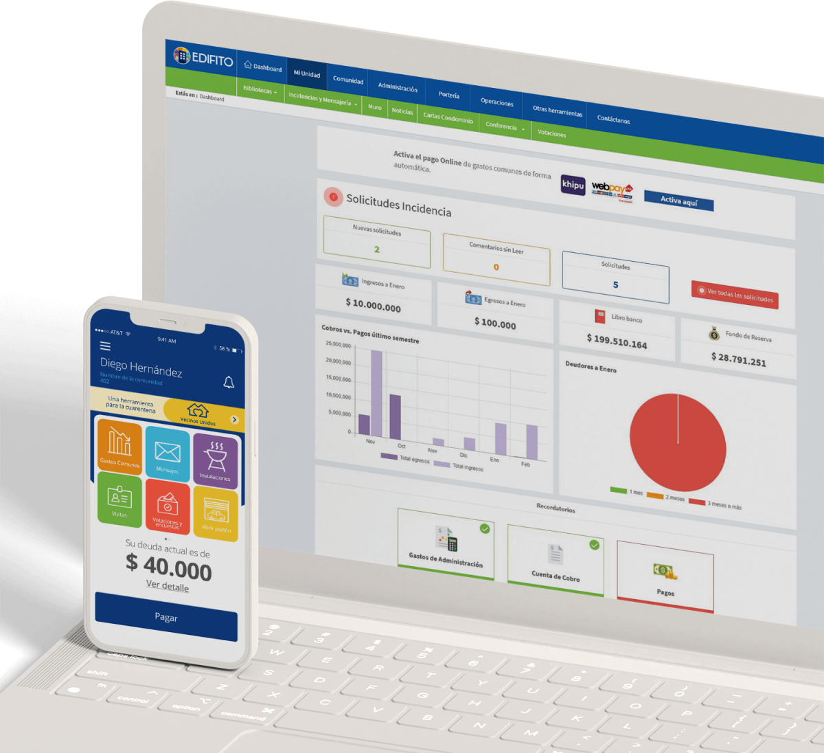 Administración de Edificios 100% online | Administra con Edifito.com